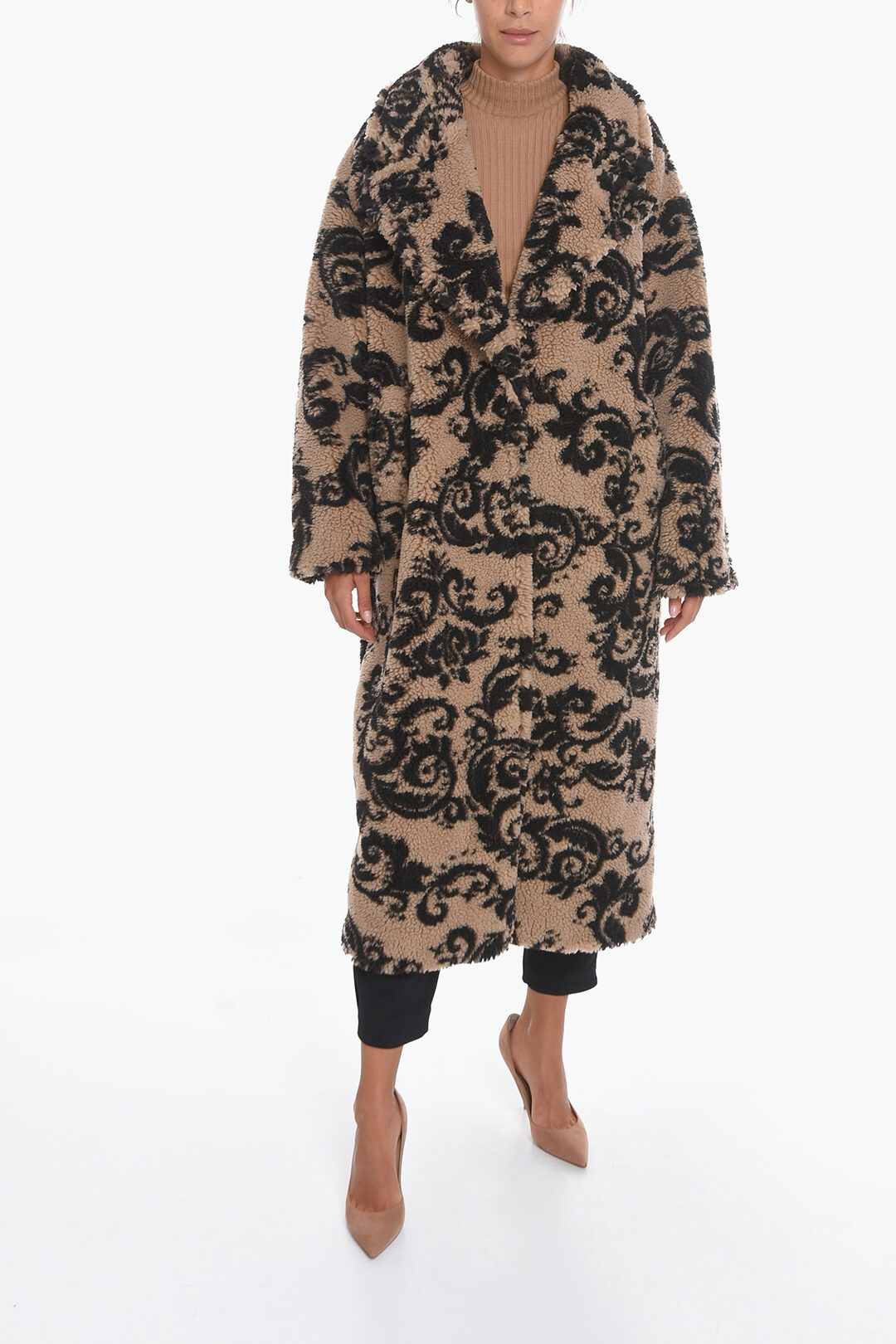 Versace JEANS COUTURE Faux-fur Teddy Coat with Logo Motif women ...