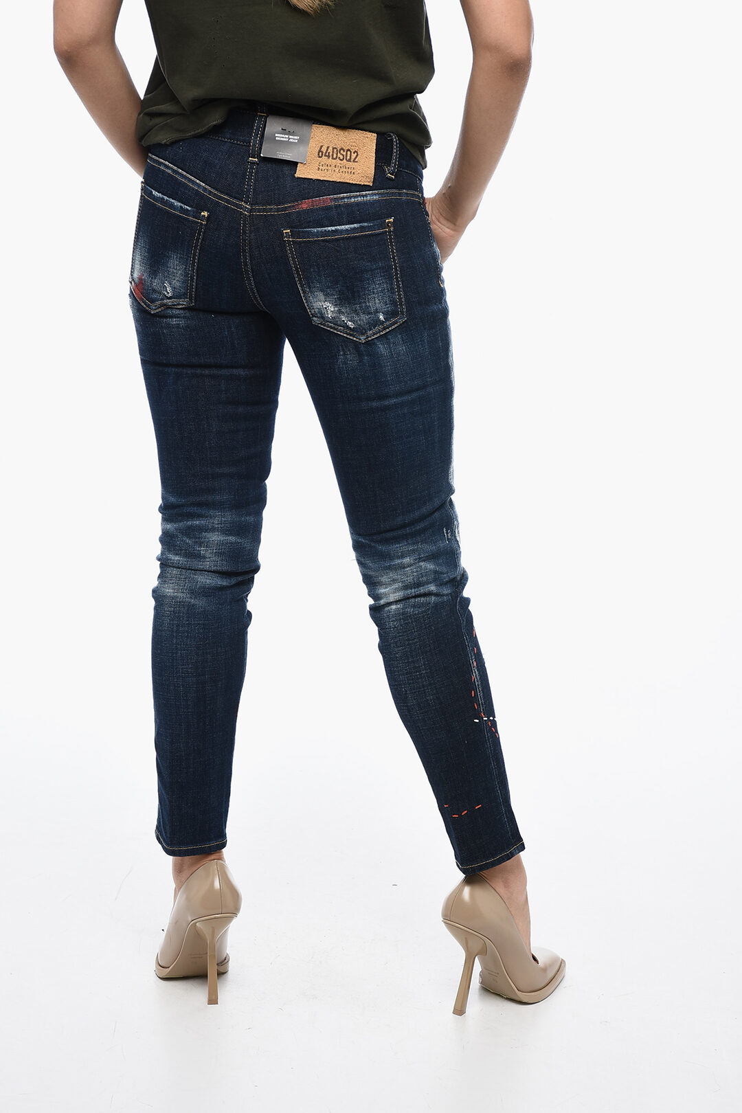 Dsquared2 Jeans Skinny Monster Maze con Ricami 14,5cm donna - Glamood ...