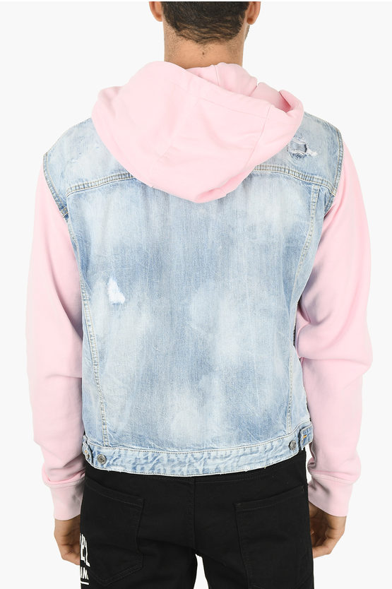 Dsquared2 Jersey Hood and Sleeve Denim Jacket men - Glamood Outlet