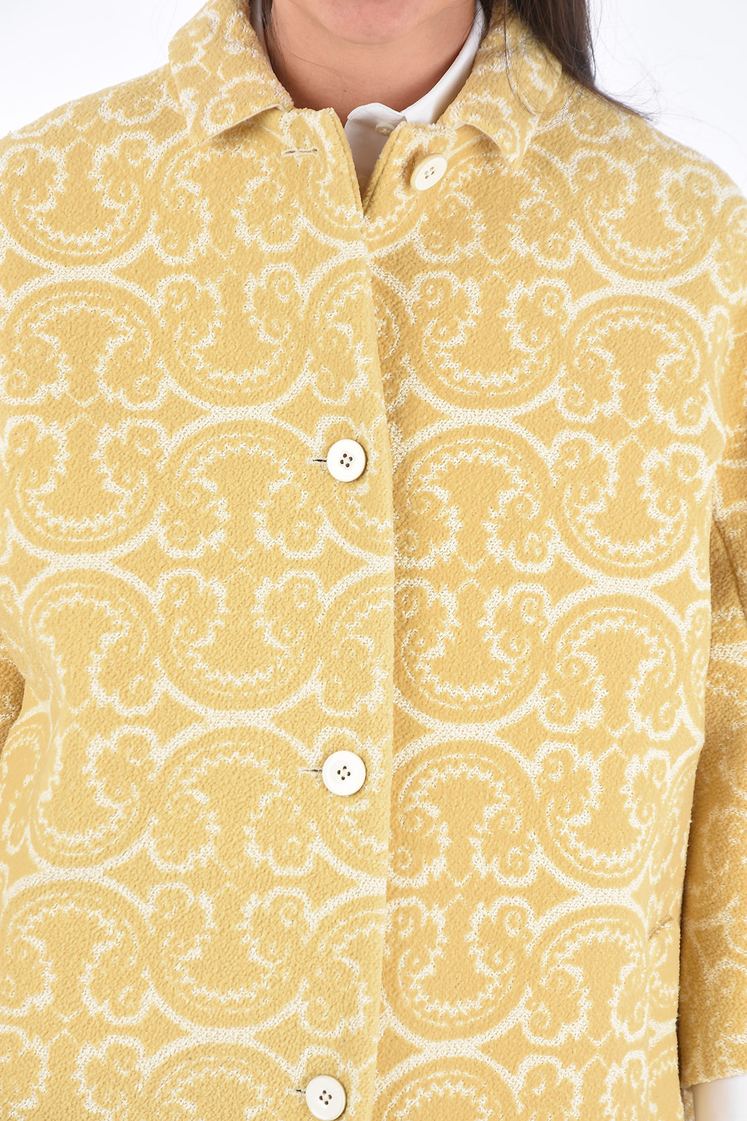 Jil Sander Jetted Pocket LACY Damask Coat women - Glamood Outlet