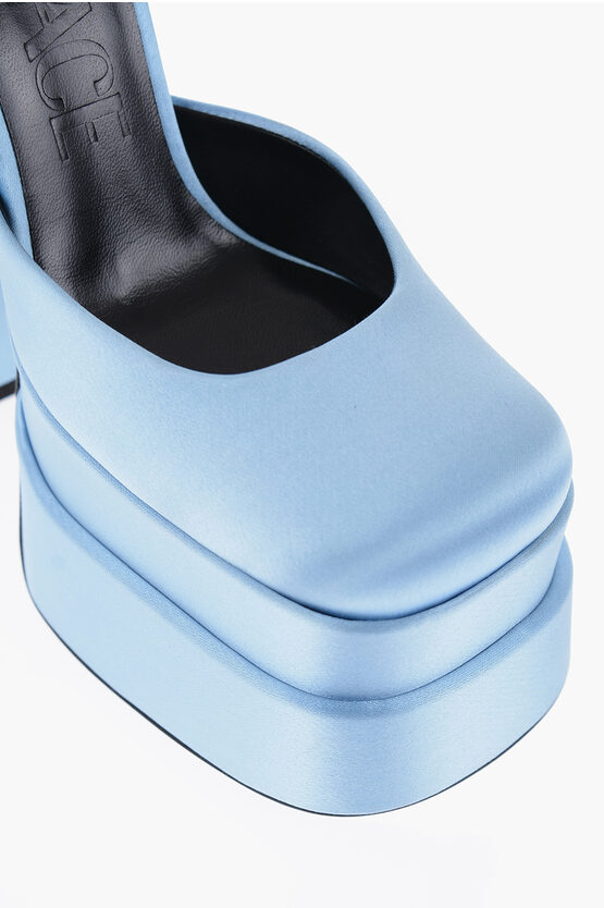 Versace Jewel Strap Satin Platform Pumps 16cm women - Glamood Outlet