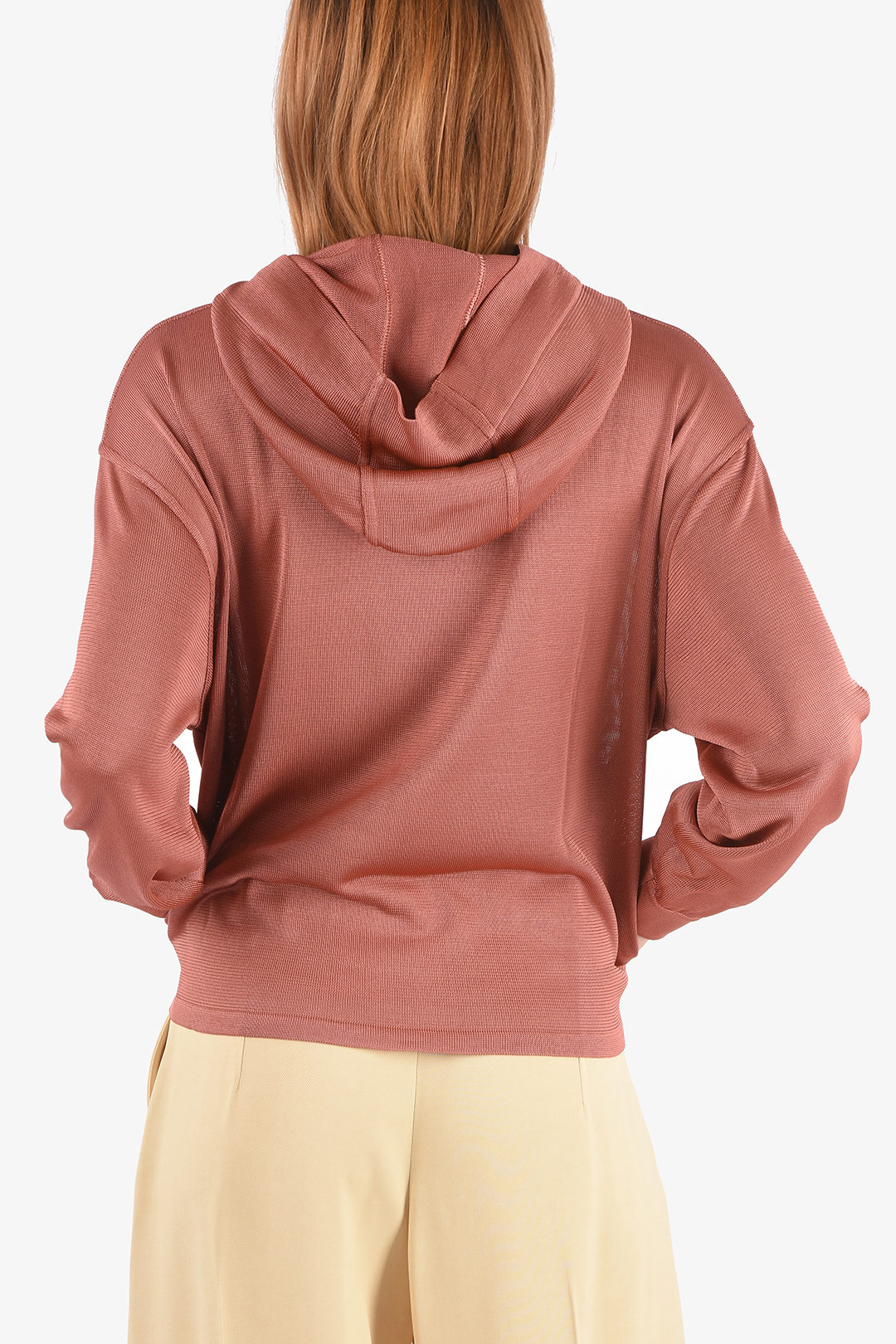 DROMe Knitted Hoodie with Elastic Cuffs women - Glamood Outlet