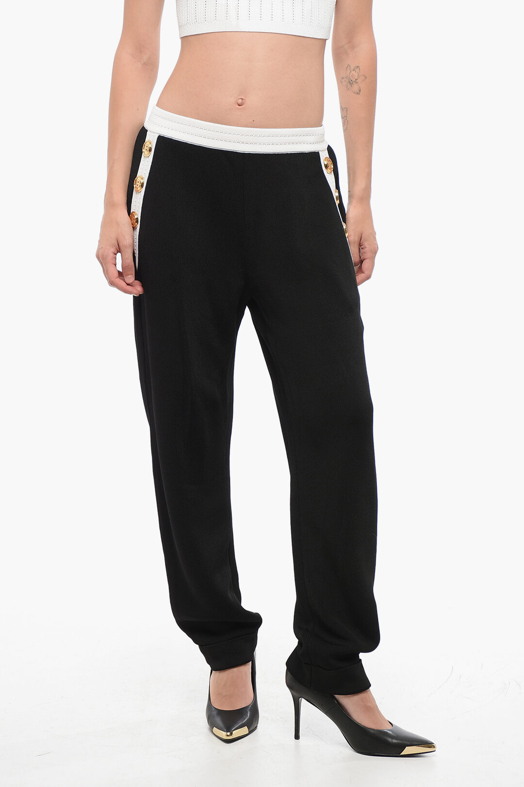 Balmain Knitted Pants with Decorative Buttons women - Glamood Outlet