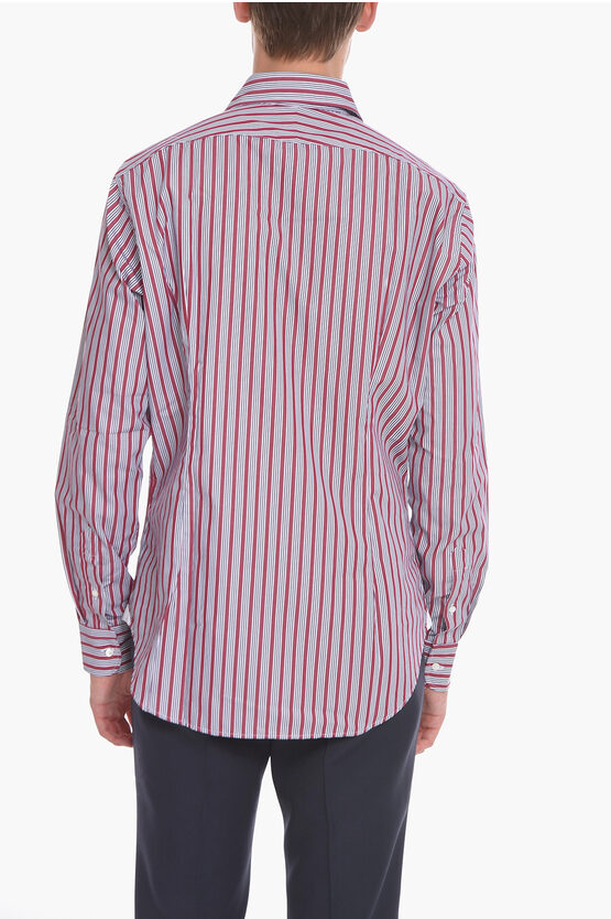 Alex Ingh LA SARTORIALE Striped Two-Tone CUSTOM Shirt with Spread ...