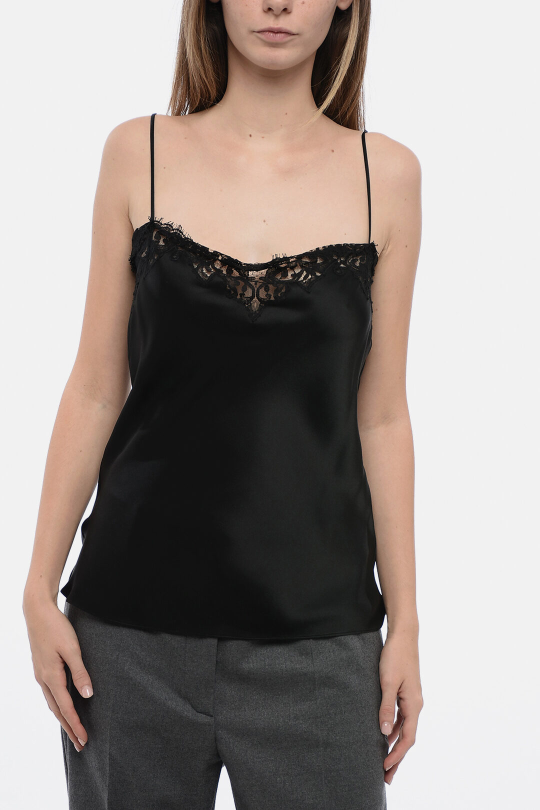 Stella McCartney Lace Detailing Satin Top women - Glamood Outlet