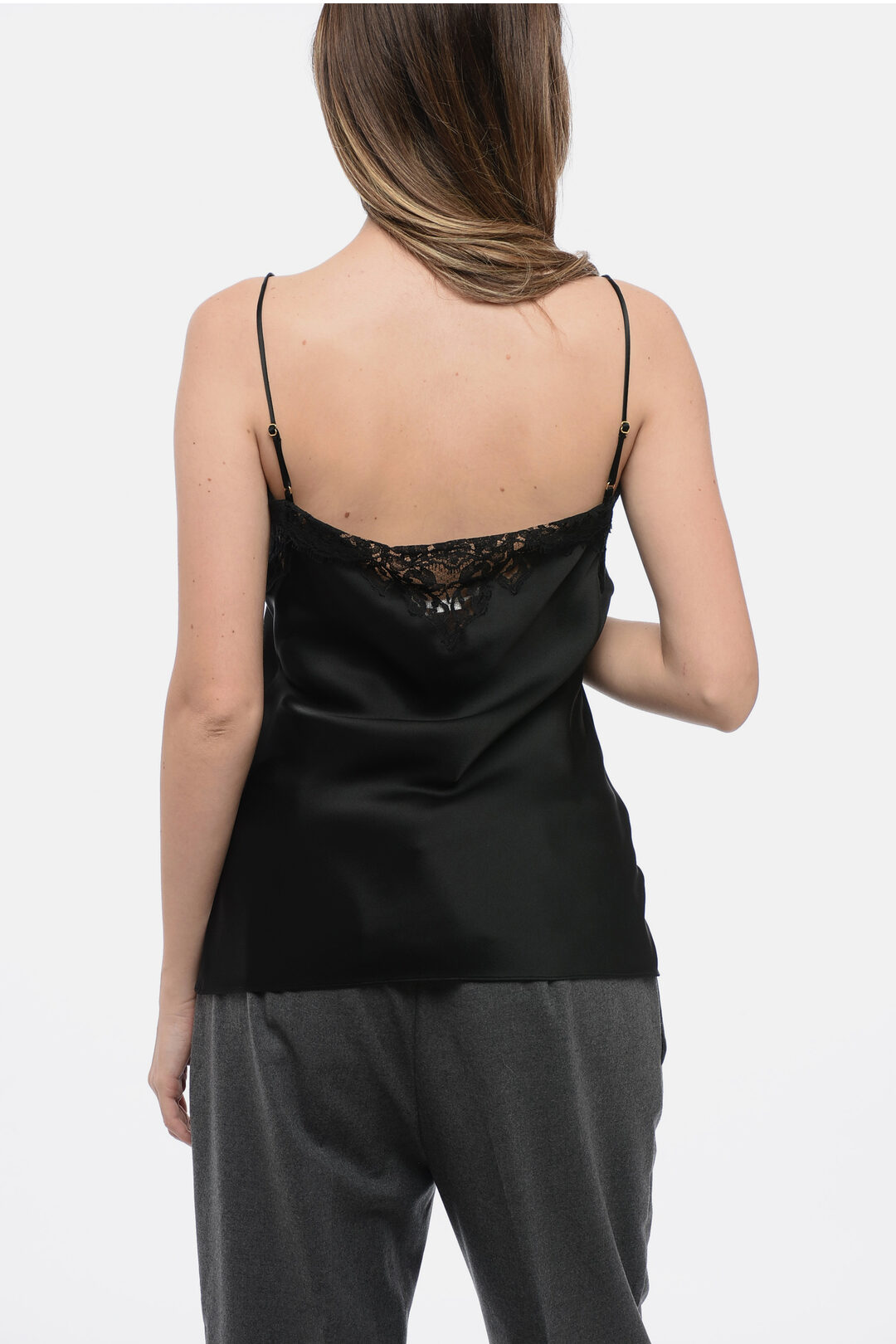 Stella McCartney Lace Detailing Satin Top women - Glamood Outlet