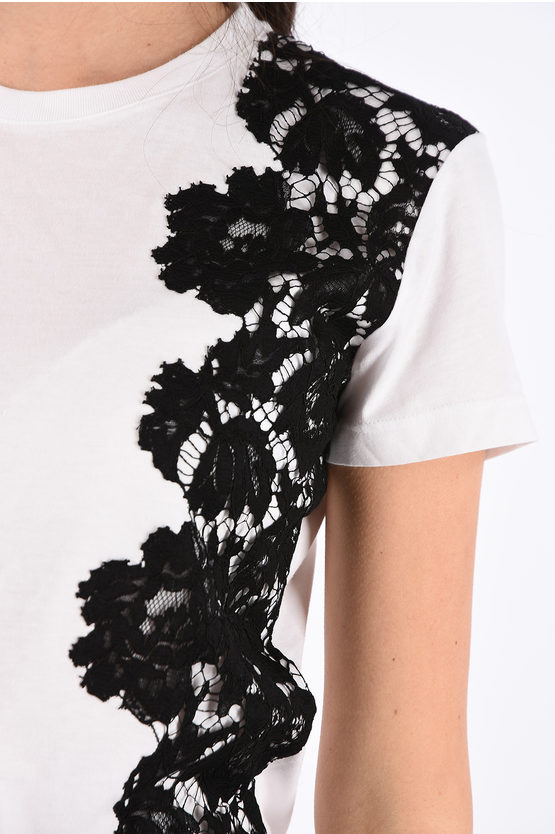 Valentino Lace Details t-shirt women - Glamood Outlet