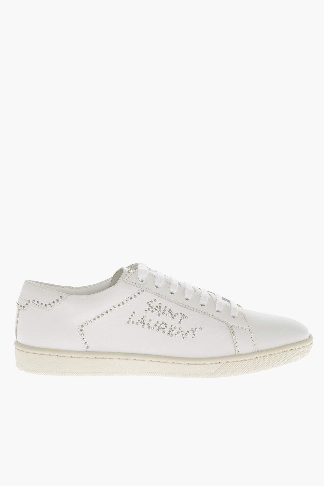 Saint Laurent Lace-up Leather Sneakers with Studded Logo women ...