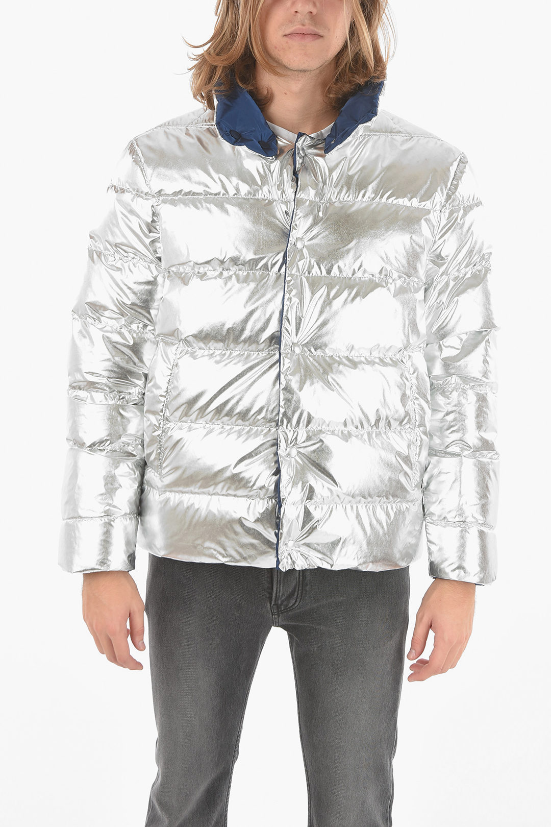 Salvatore Ferragamo Laminated Fabric Reversible Down Puffer men ...