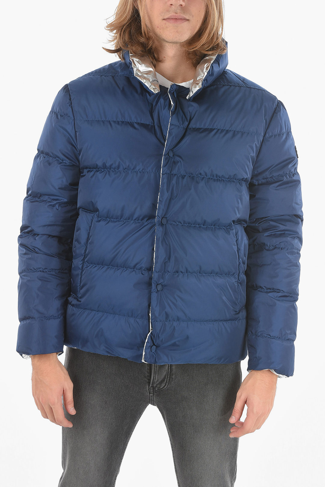 Salvatore Ferragamo Laminated Fabric Reversible Down Puffer men ...