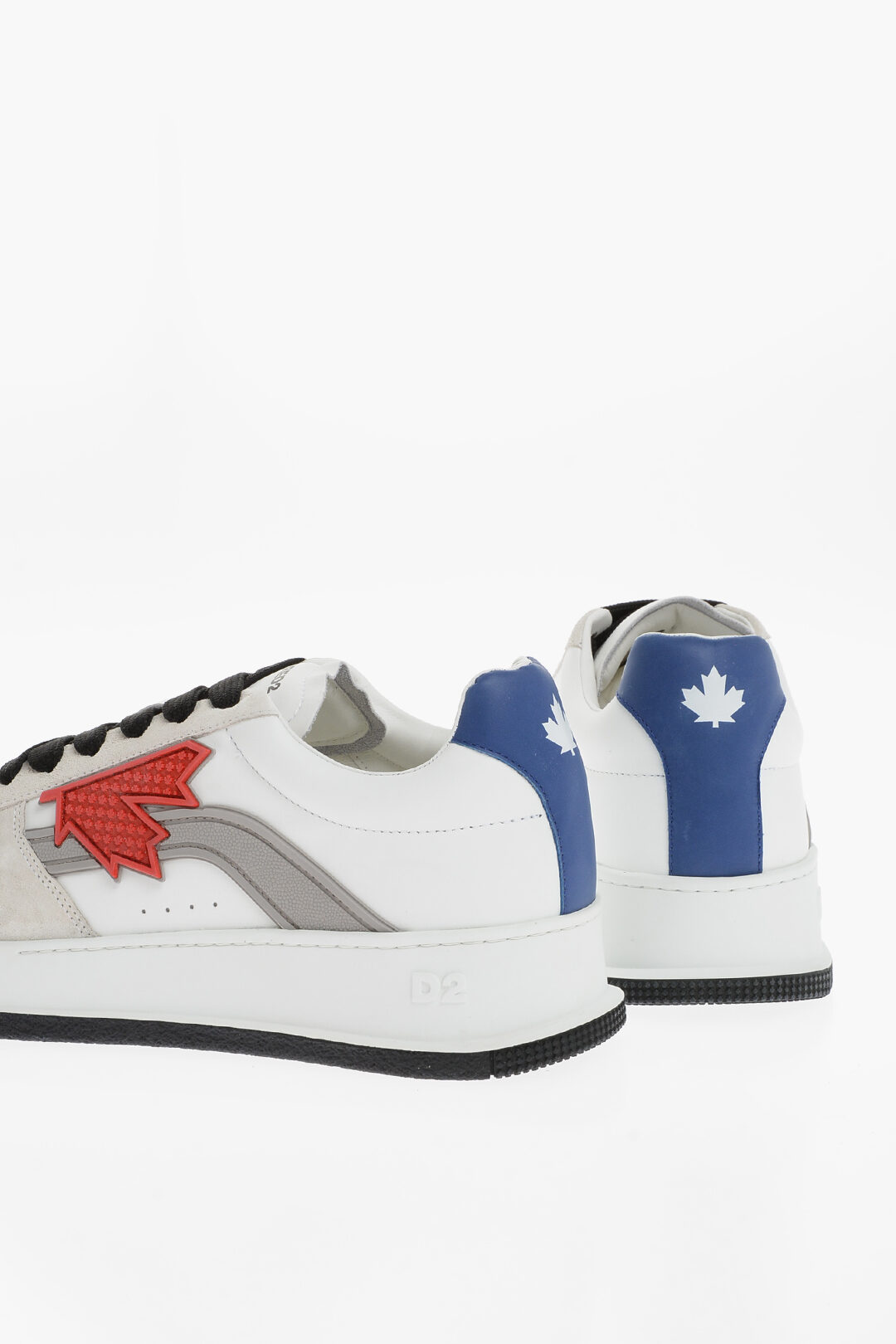 Dsquared2 Lather CANADIAN Low-Top Sneakers with Suede and Rubber ...