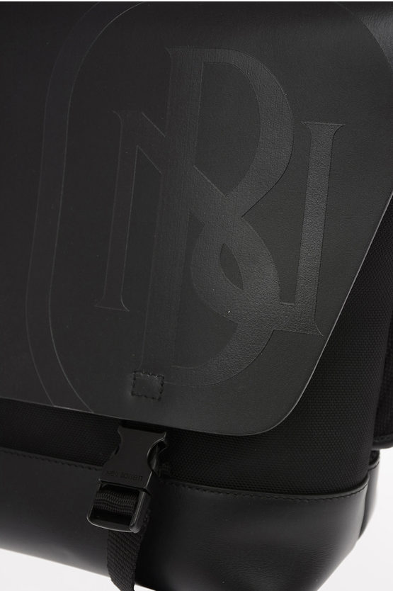 Neil Barrett Leather and Fabric MONOGRAM SPLIT BIKE Messenger Bag men ...