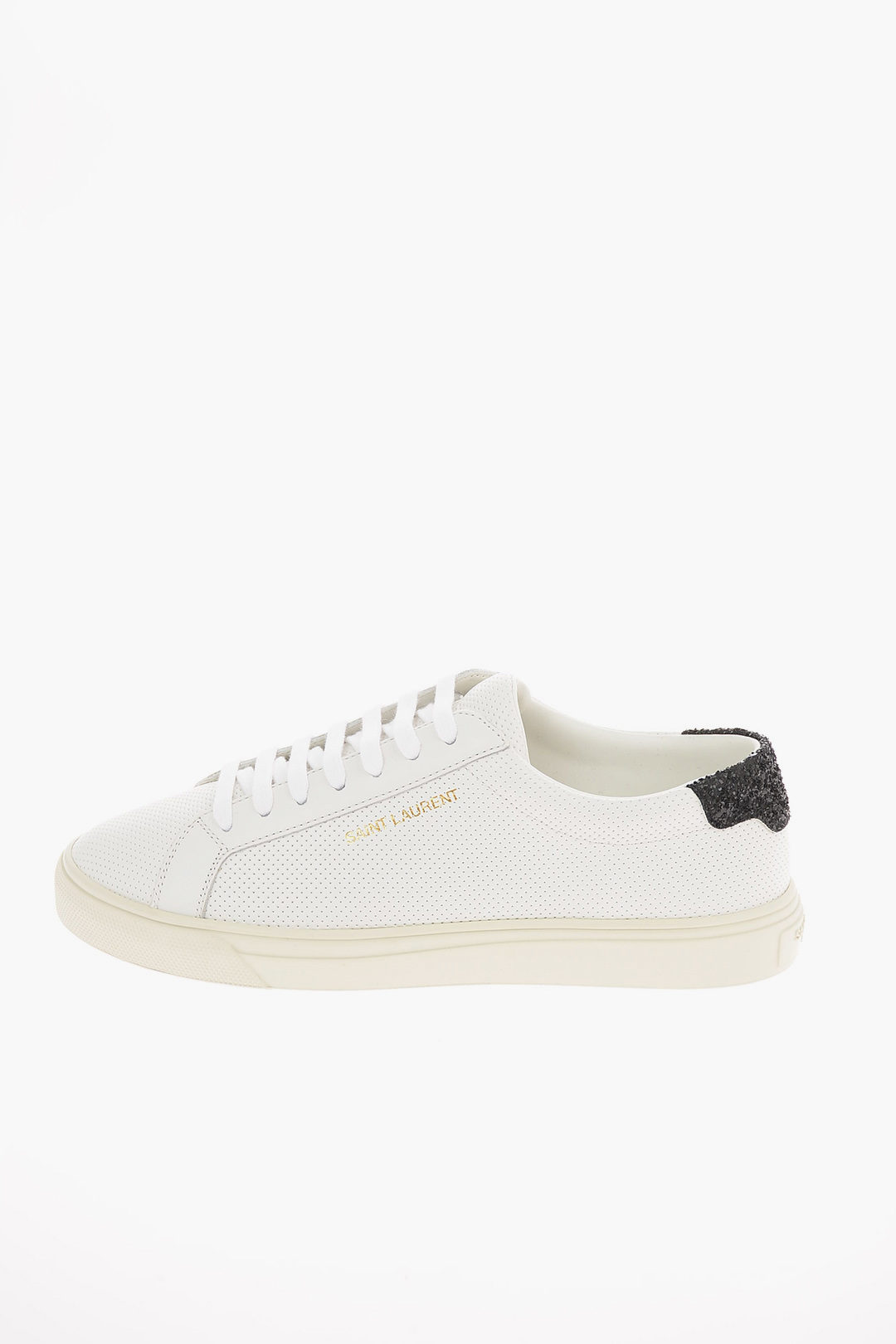 Saint Laurent Leather ANDY Sneakers with Glittered Detail women ...