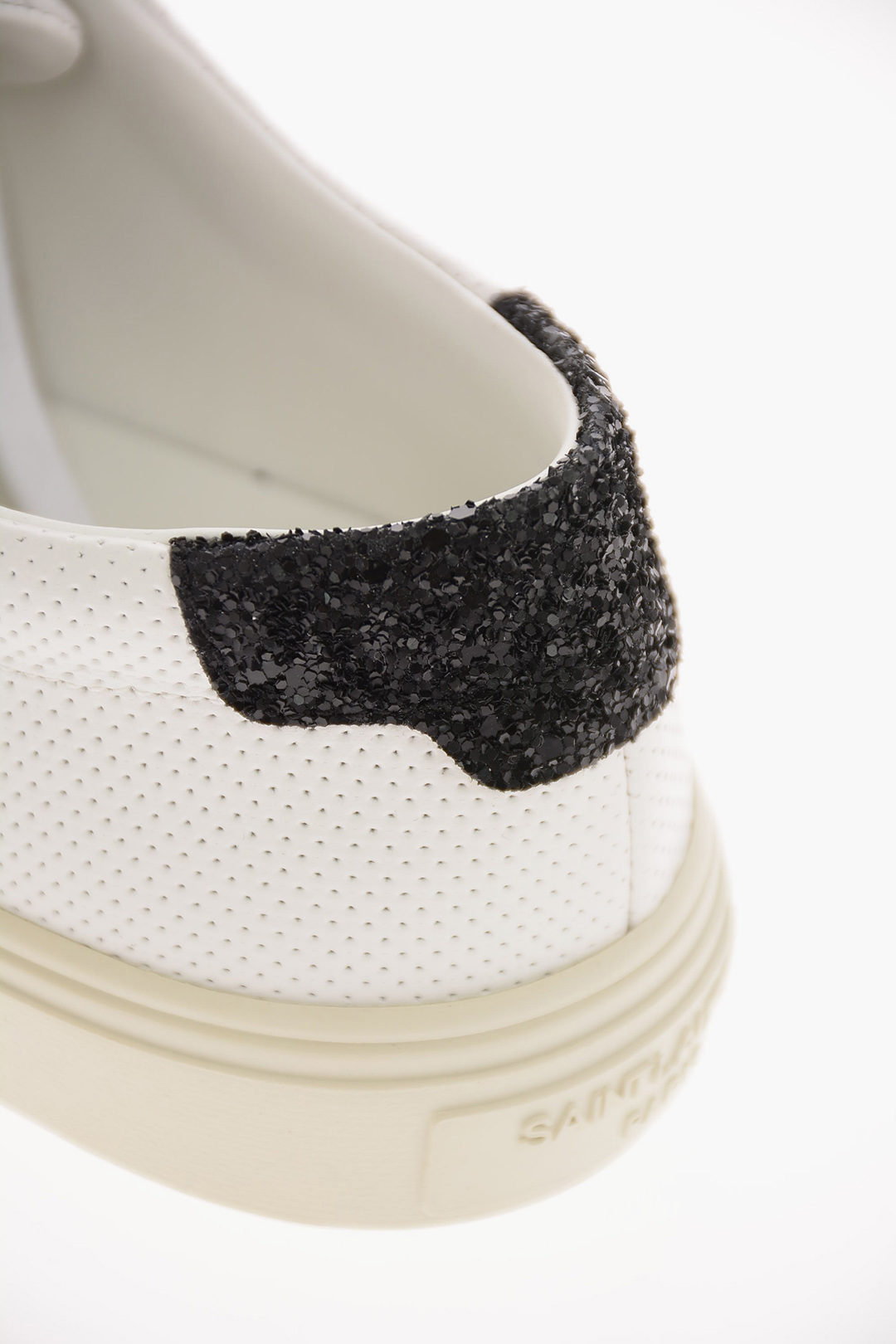 Saint Laurent Leather ANDY Sneakers with Glittered Detail women ...