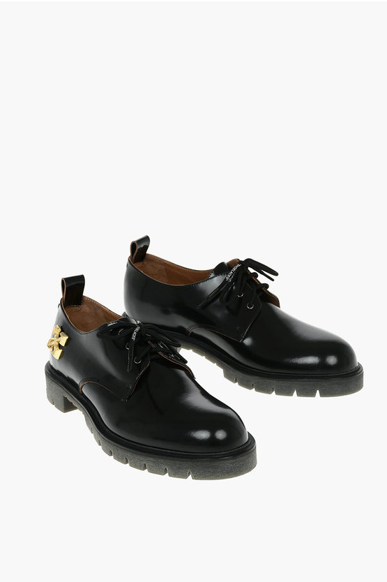 Off-White Leather ARROW Derby Shoes with Side Iconic Logo men - Glamood ...