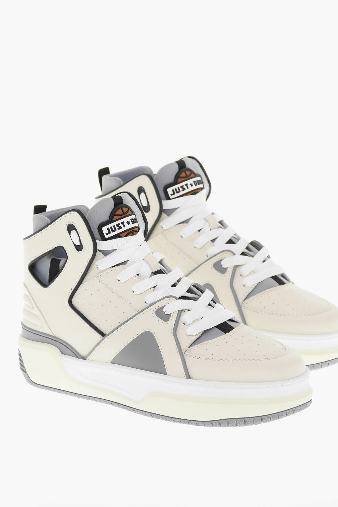 Just Don Leather BASKETBALL High-Top Sneakers men - Glamood Outlet