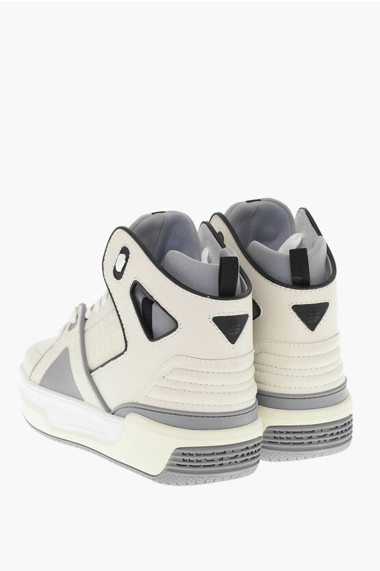 Just Don Leather BASKETBALL High-Top Sneakers men - Glamood Outlet