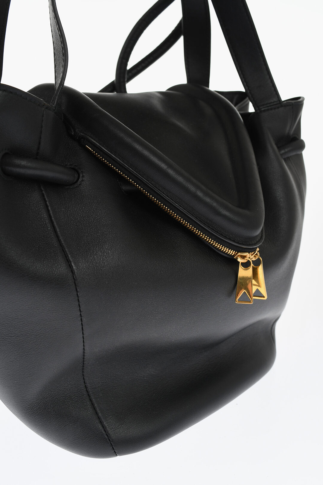 Bottega Veneta Leather BEAK Handbag with Triangular Pocket women ...