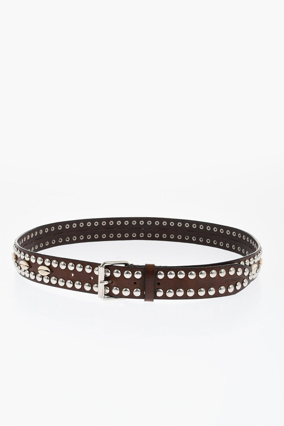 Dsquared2 Leather Belt Embellished with Studs and Shells 35mm men ...