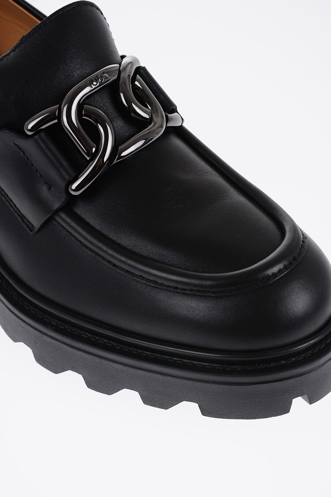 Tod's Leather Bit Loafers with Chain 6cm women - Glamood Outlet
