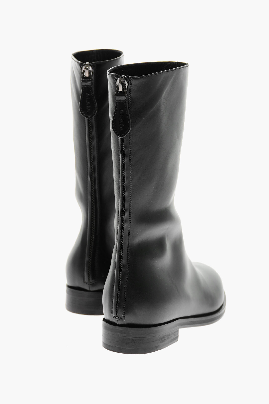 Alaia Leather BOTTINES Booties with Back Zip women - Glamood Outlet