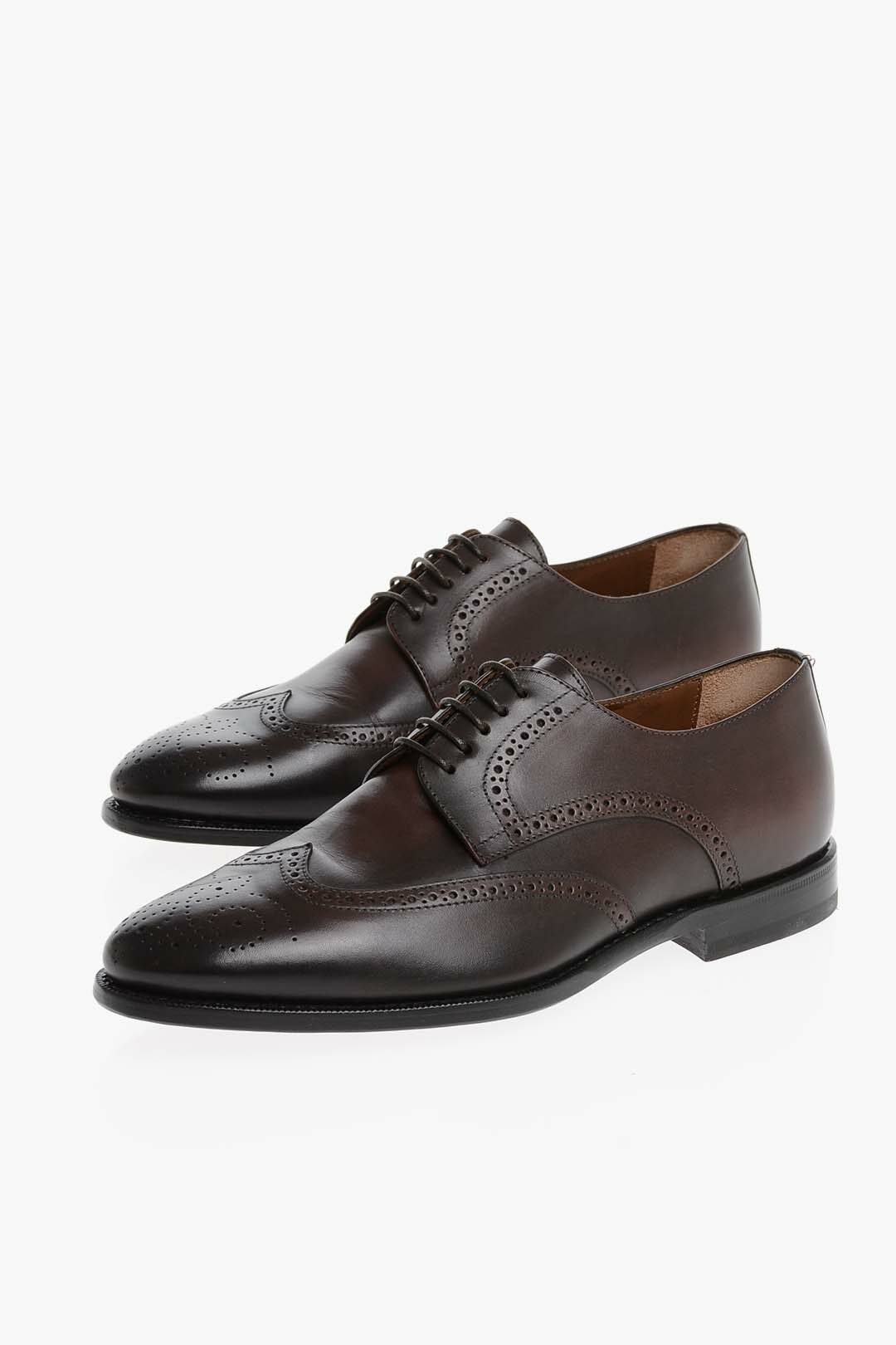 Corneliani Leather Brogue Derby Shoes men - Glamood Outlet