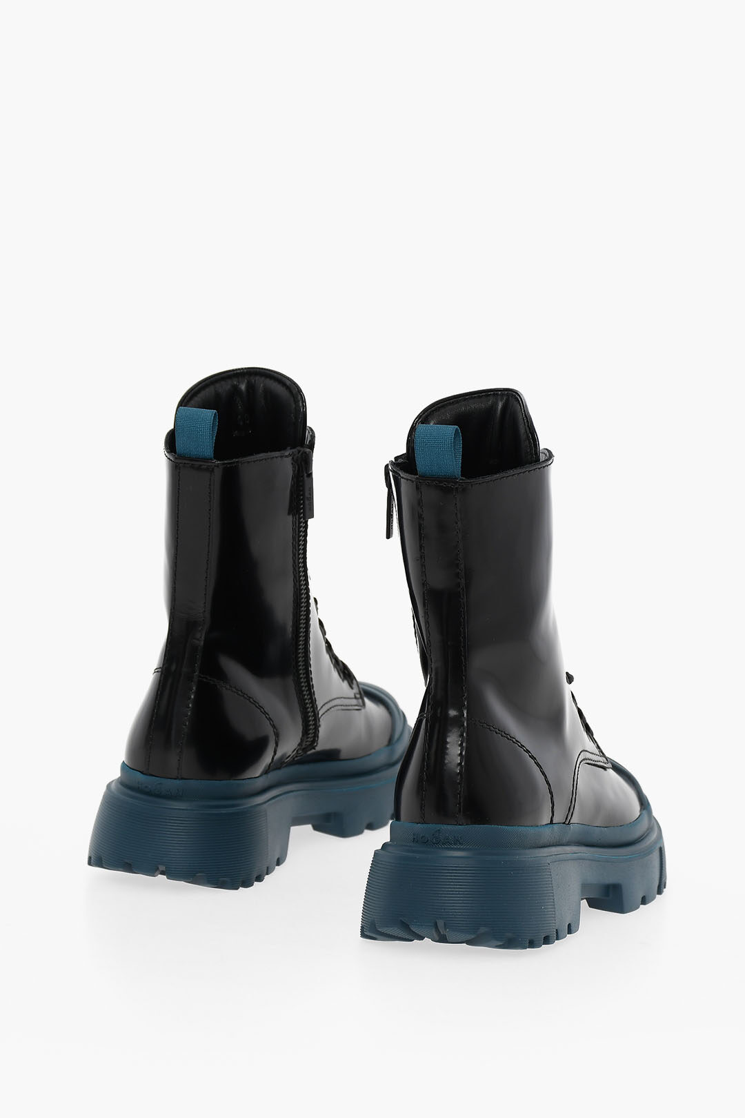 Hogan Leather Combat Boots With rubber Sole women - Glamood Outlet
