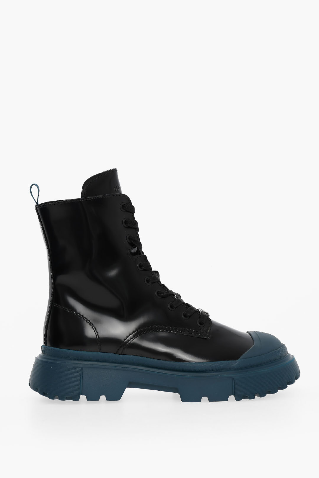 Hogan Leather Combat Boots With rubber Sole women - Glamood Outlet