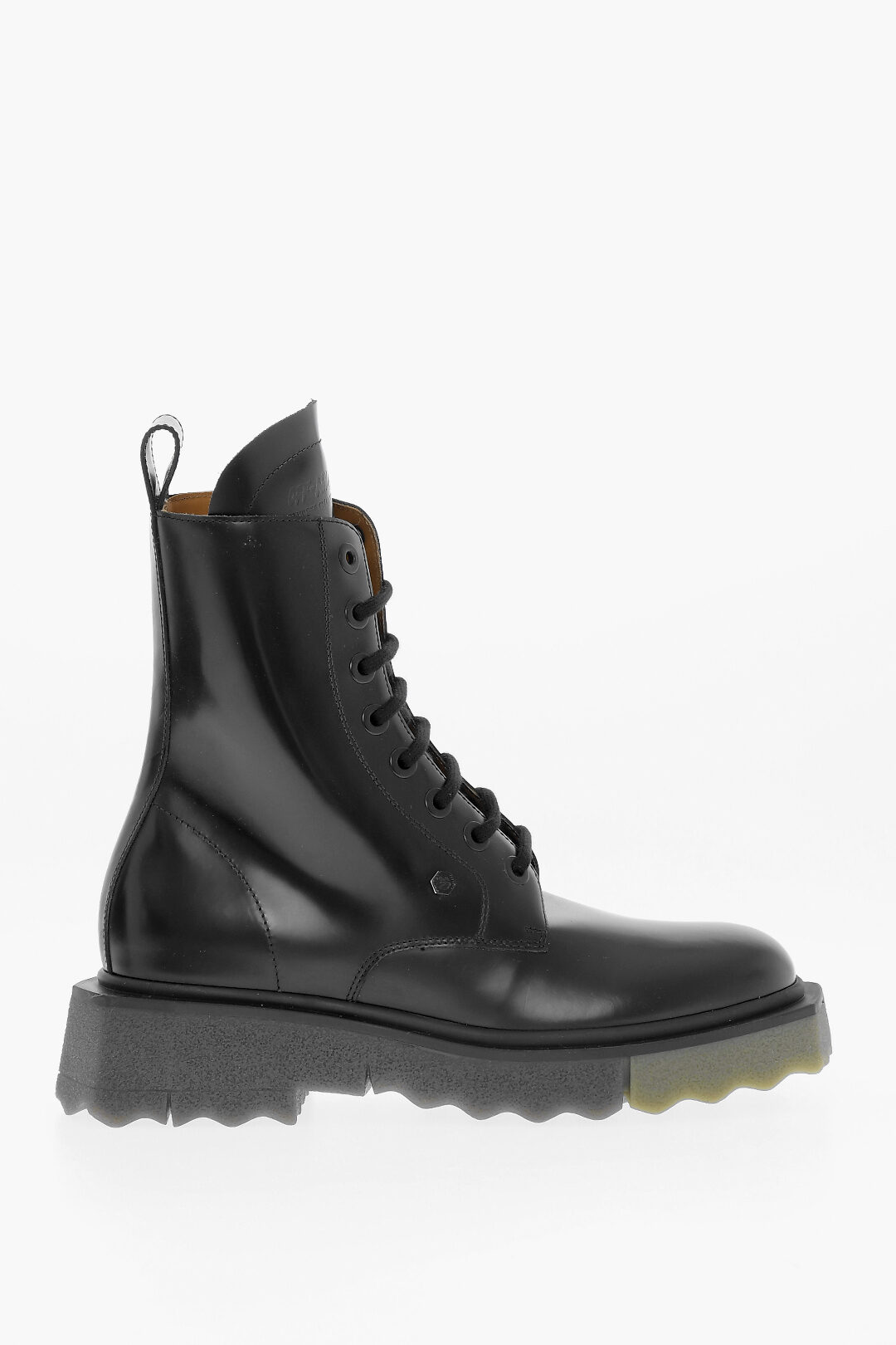 Off-White Leather Combat boots with Track Sole men - Glamood Outlet