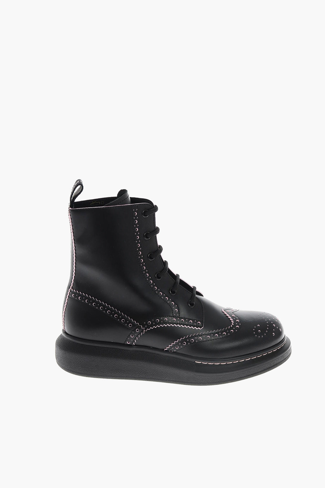 Alexander McQueen leather Combat boots women - Glamood Outlet