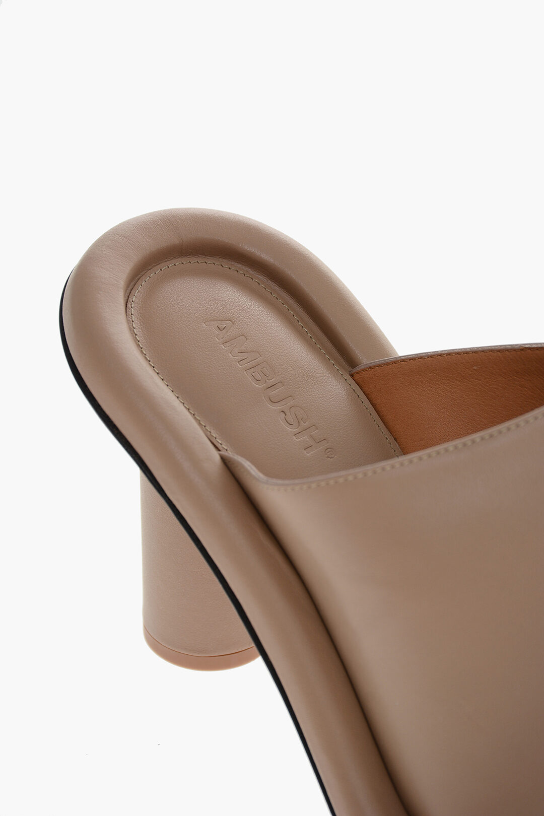Ambush Leather CUSHION Thong Mules 10cm women - Glamood Outlet