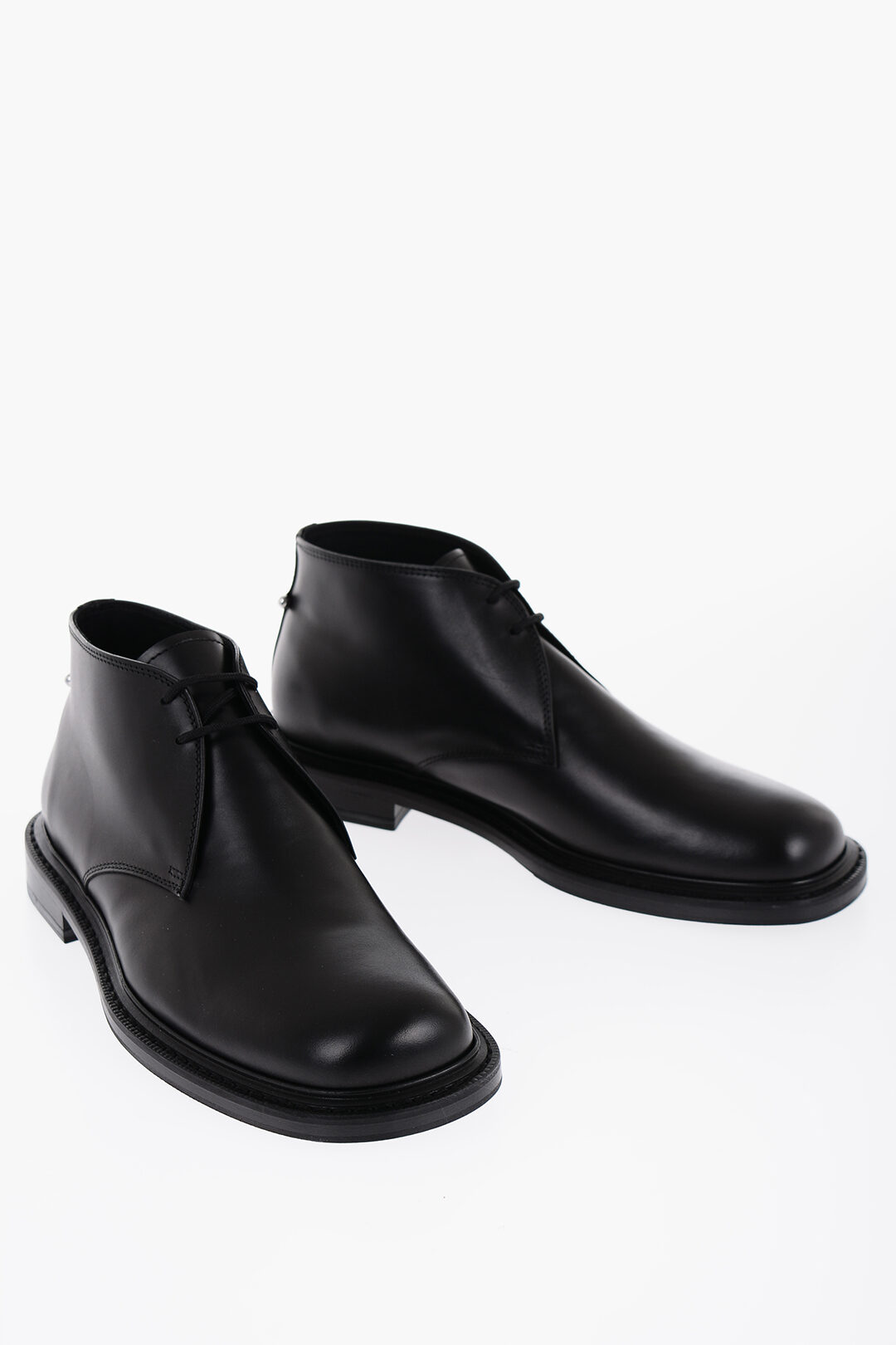 Neil Barrett Leather Derby Boots With Piercing men - Glamood Outlet