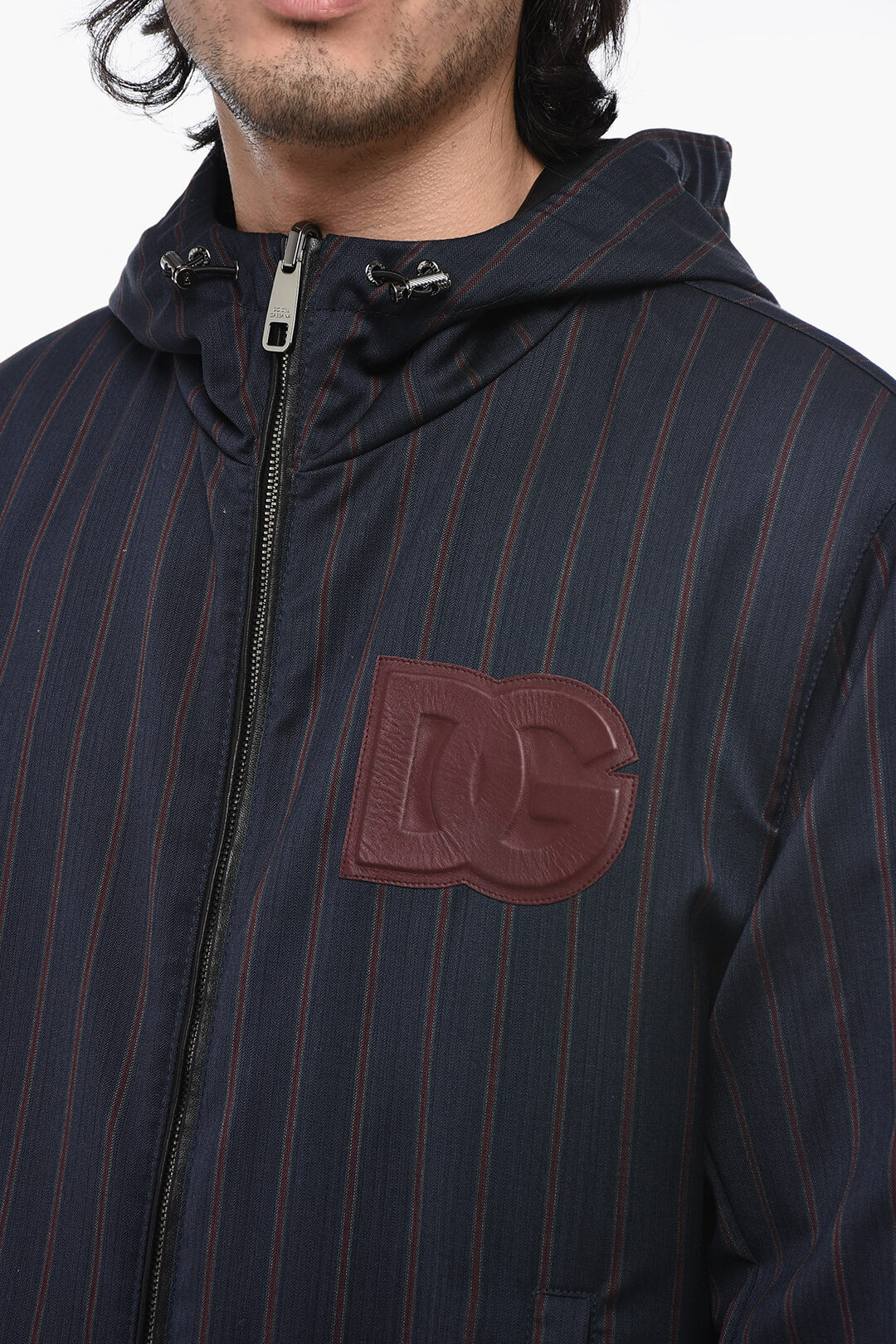 Dolce & Gabbana Leather Double-Face Bomber Jacket with Drawstring men ...