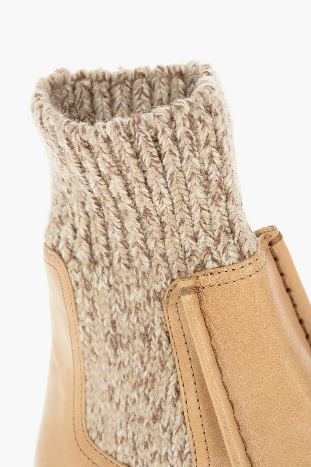 Chloe Leather JAMIE Boots With Knitted Ankle women - Glamood Outlet