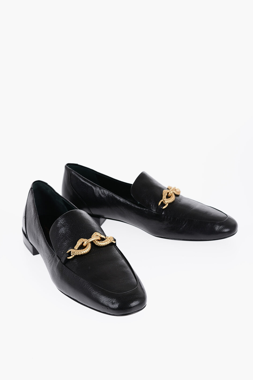 Tory Burch Leather JESSA Bit Loafers with Golden-Effect Horsebite women ...