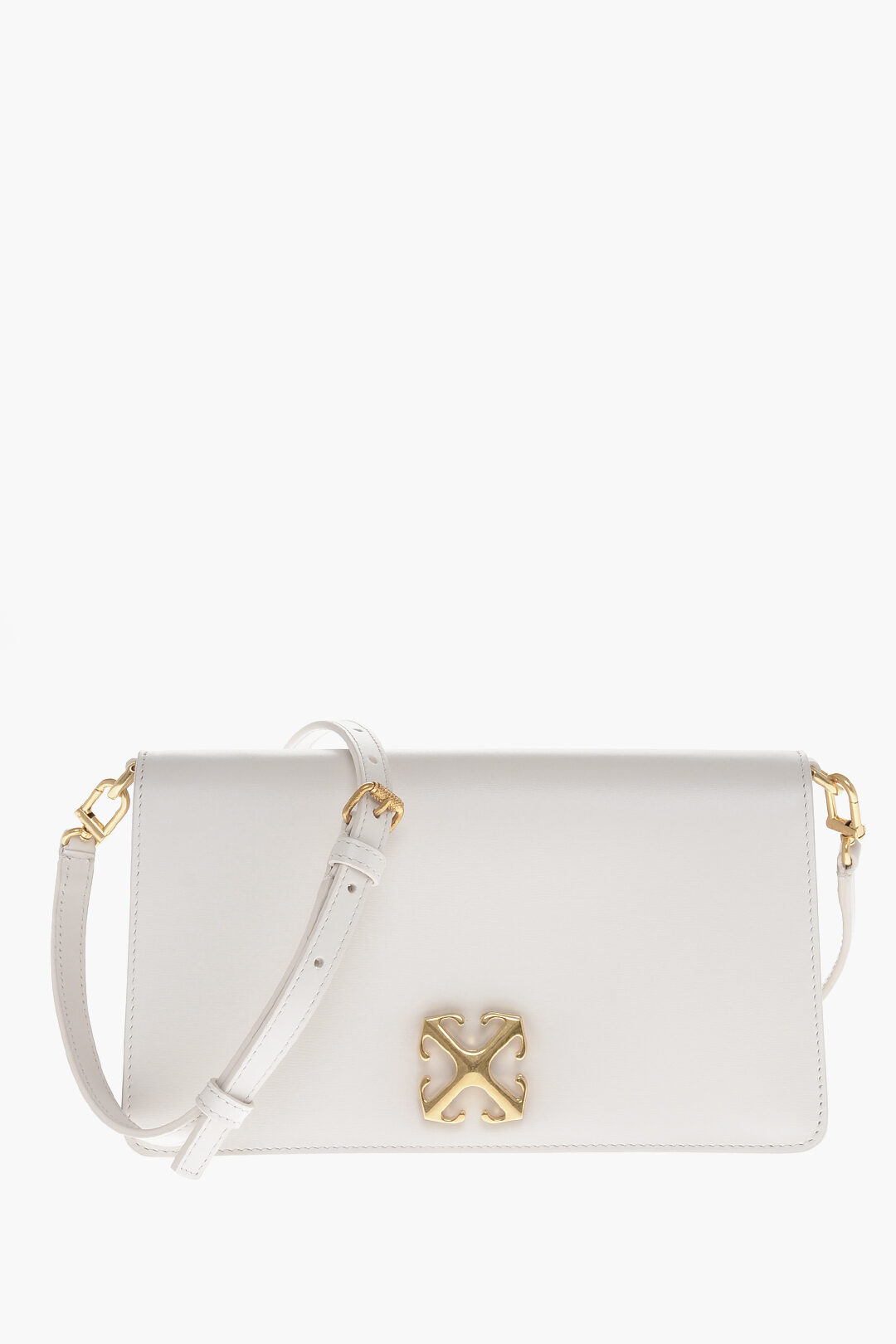 Off-White Leather JITNEY 1.7 Crossbody Bag with Golden Logo women ...