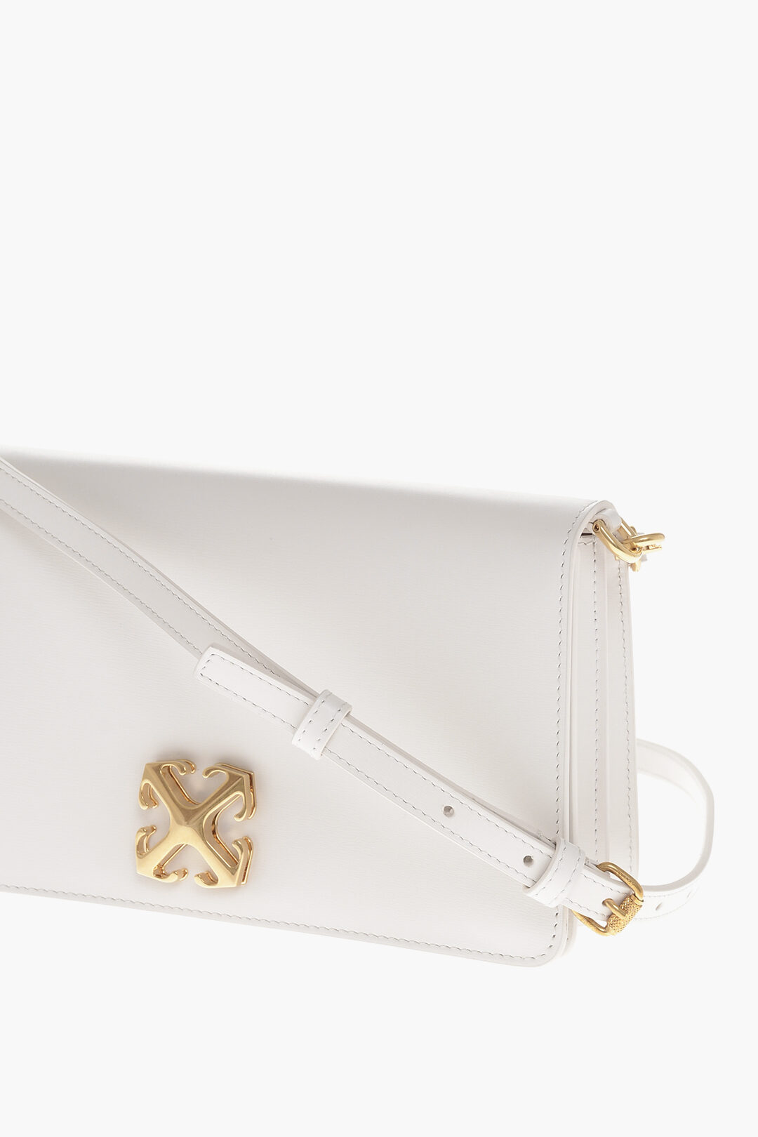 Off-White Leather JITNEY 1.7 Crossbody Bag with Golden Logo women ...