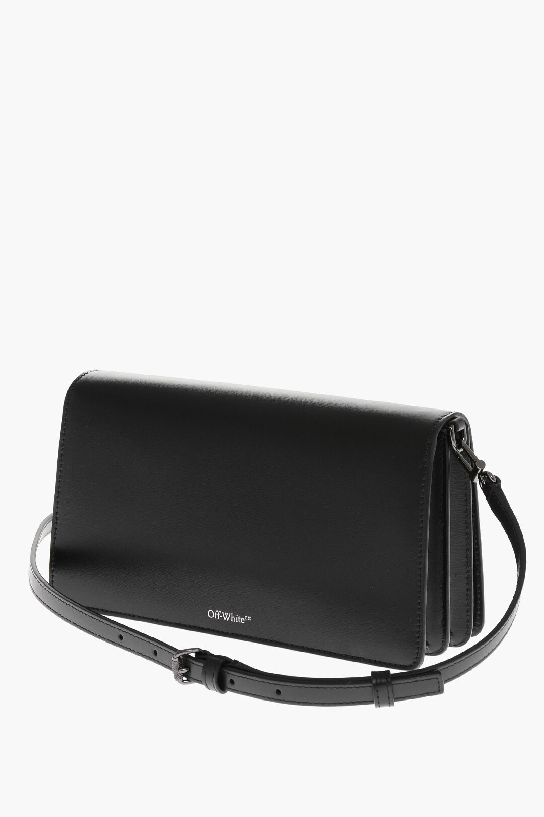 Off-White Leather JITNEY 1.7 Crossbody Bag with Silver-Tone Logo women ...