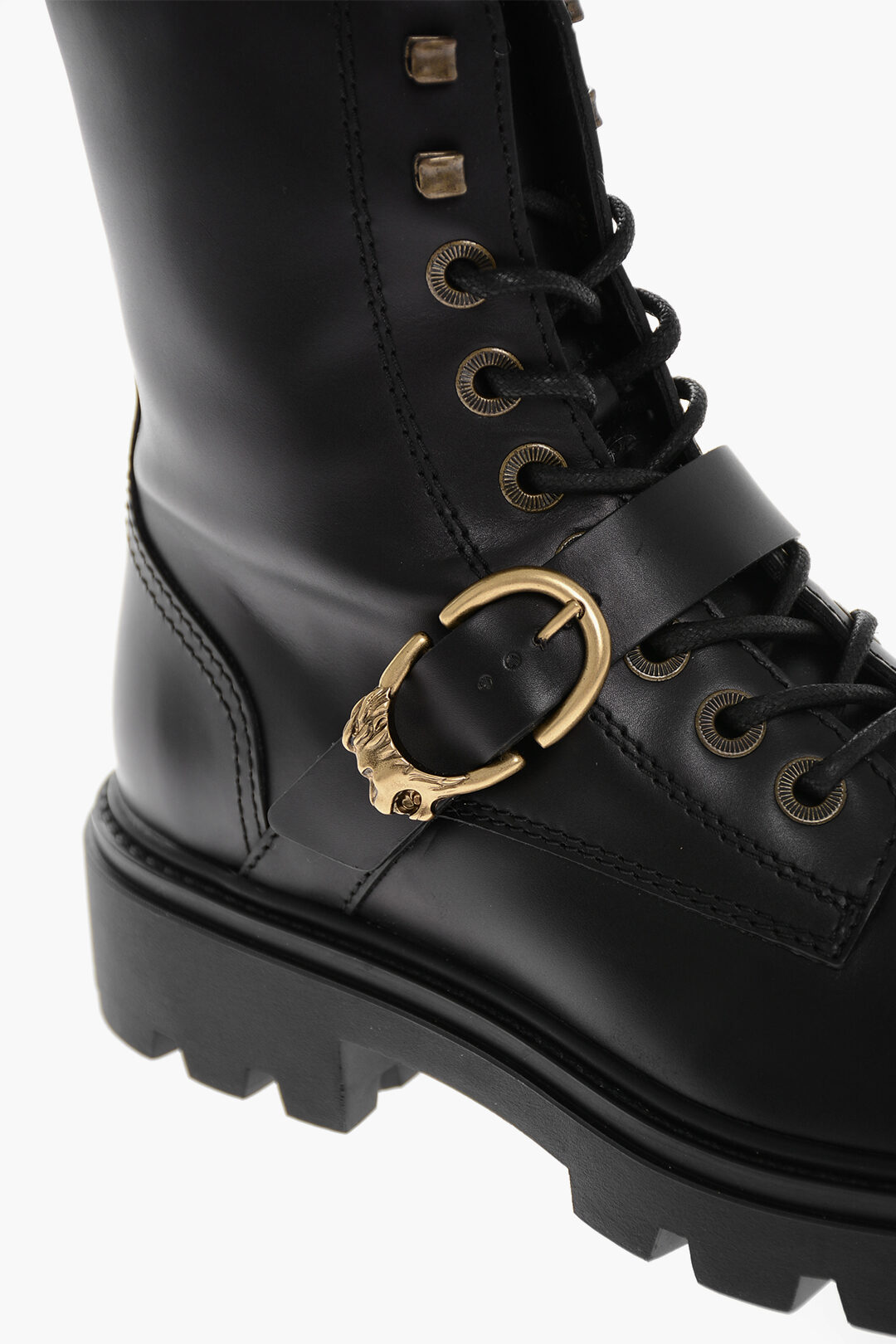 Tod's Leather LION Combat Booties with Buckle women - Glamood Outlet