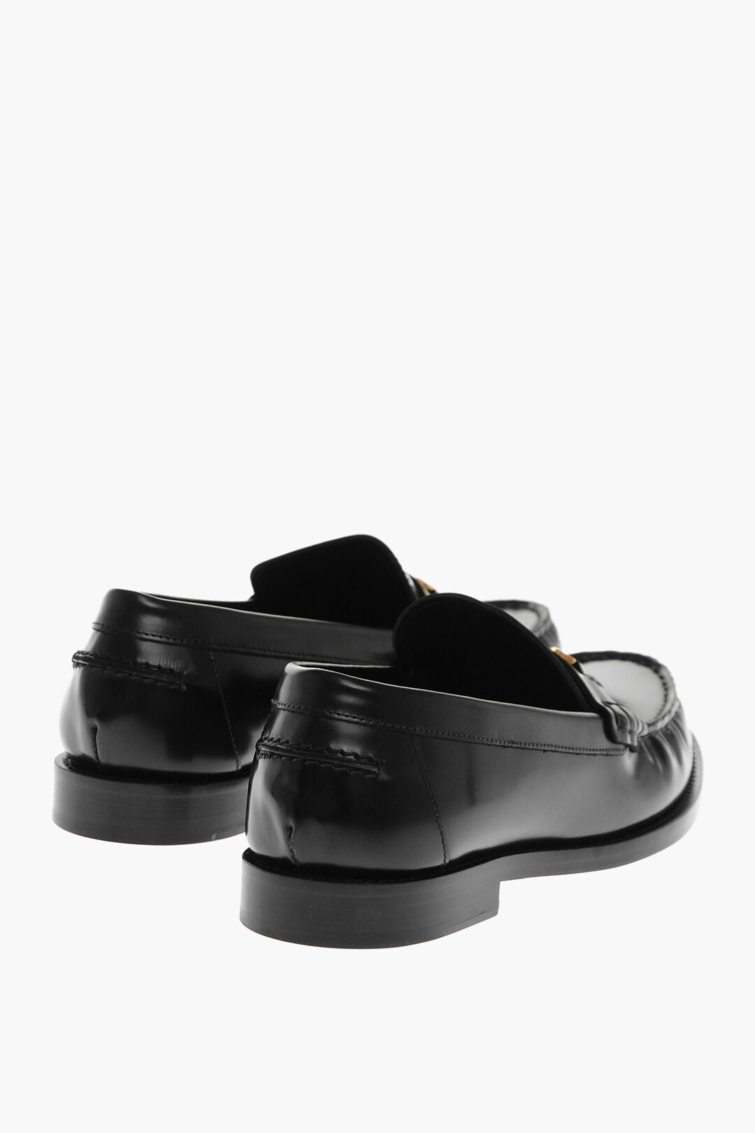 Versace Leather Loafers with Logo Morset women - Glamood Outlet