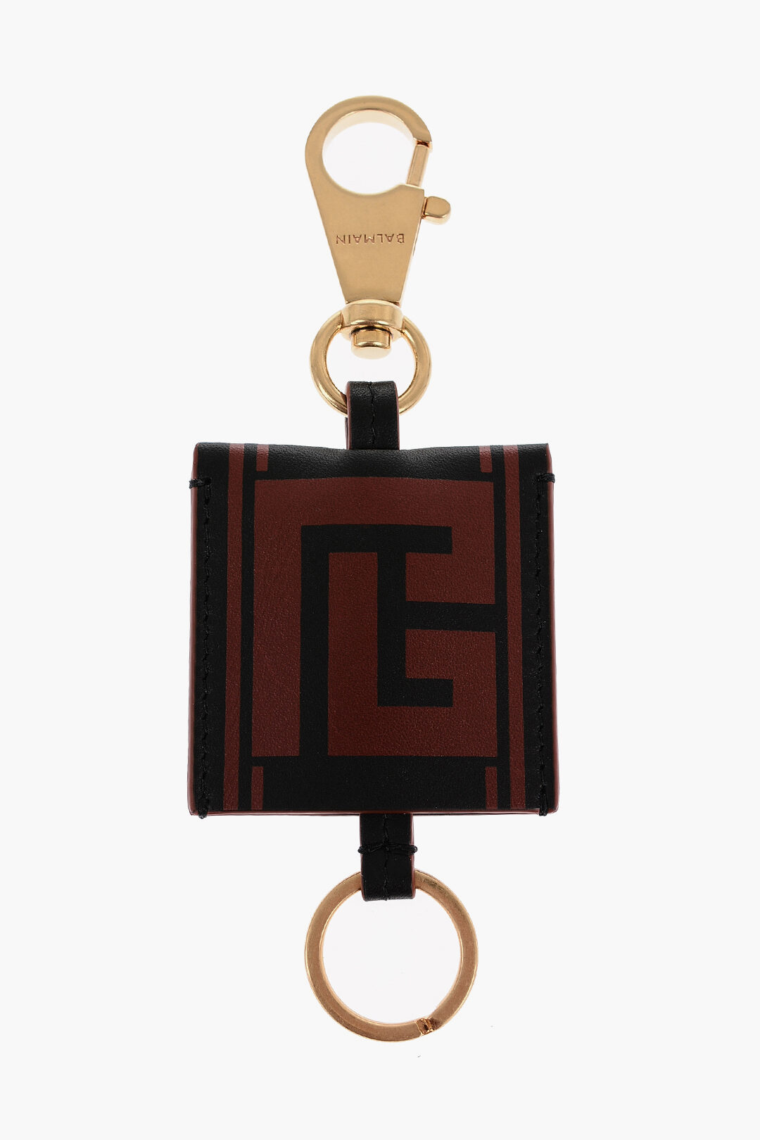 Balmain Leather Logoed Key Chain with Holder Hook women - Glamood Outlet