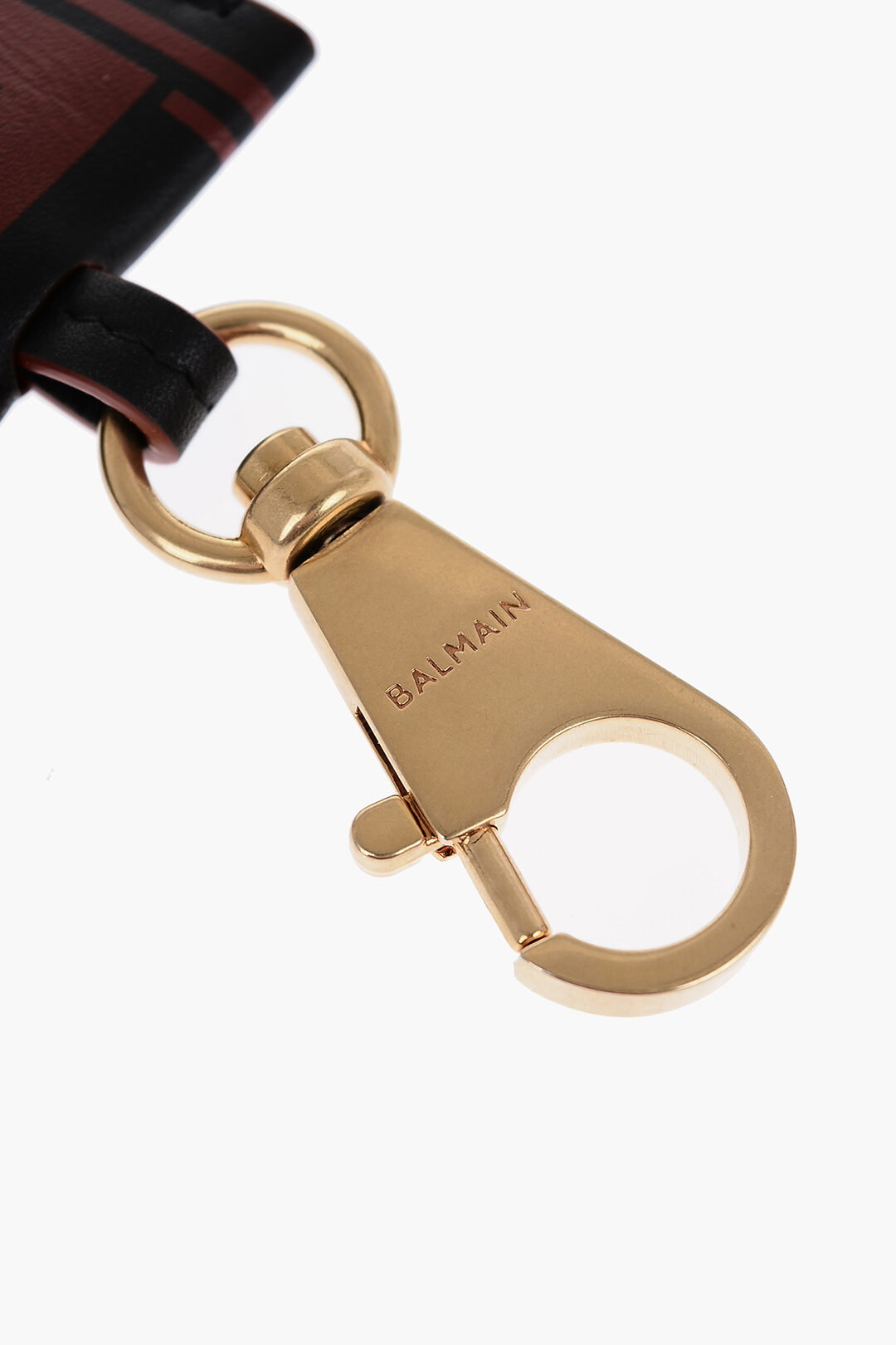 Balmain Leather Logoed Key Chain with Holder Hook women - Glamood Outlet