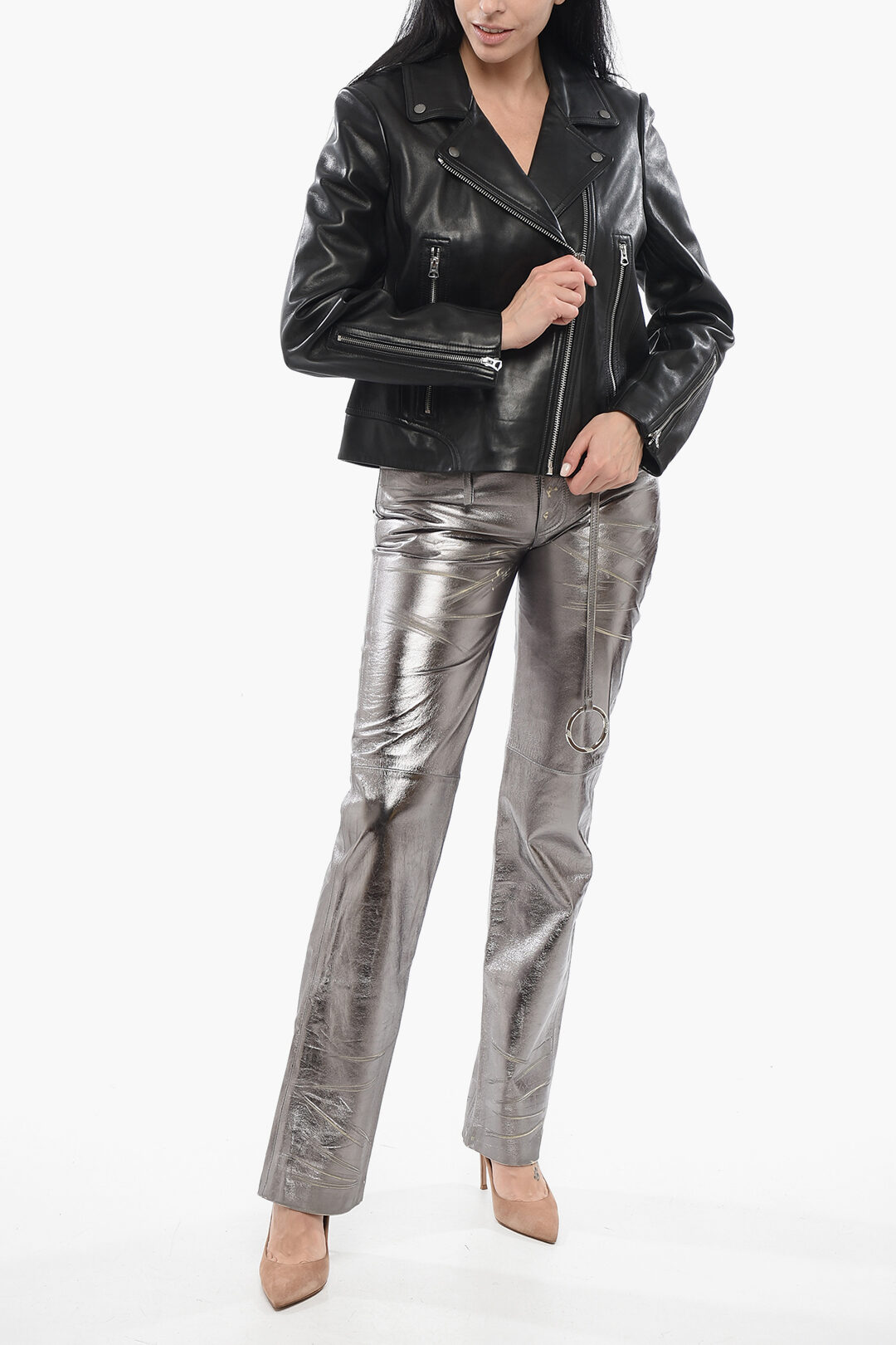 RAG&BONE Leather MACK Biker Jacket women - Glamood Outlet