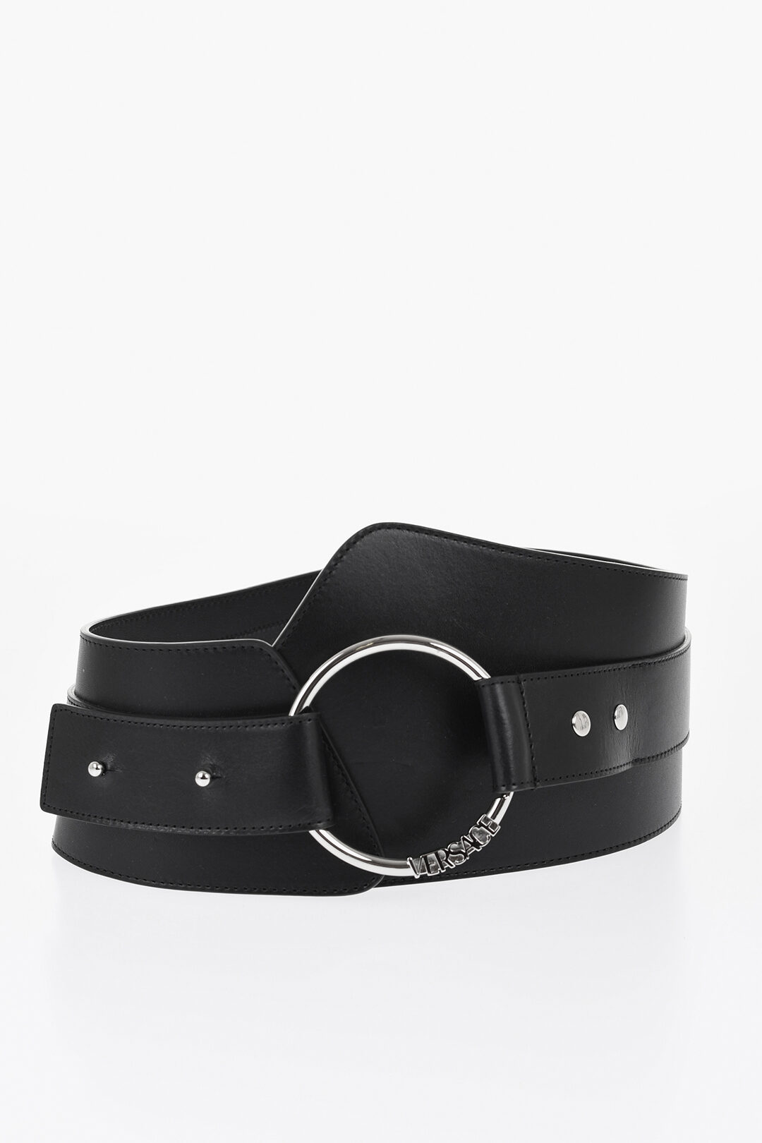 Versace Leather Maxi Belt 80mm women - Glamood Outlet