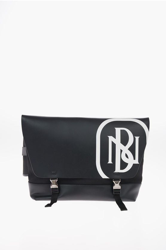 Neil Barrett Leather MONOGRAM SPLIT Messanger Bag men - Glamood Outlet