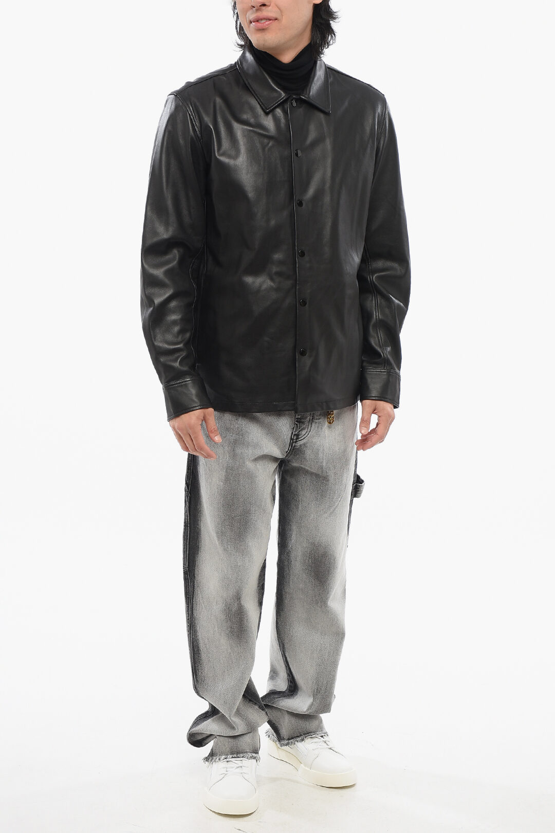 RAG&BONE Leather Overshirt with Flush Pockets men - Glamood Outlet