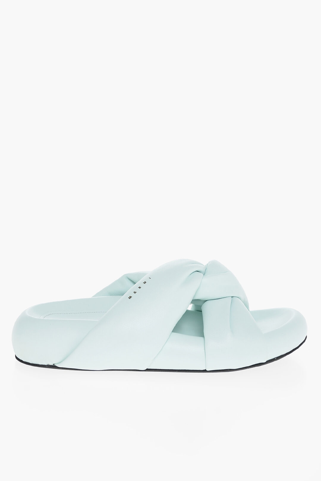 Marni Leather Padded Sliders with Chunky Sole women - Glamood Outlet