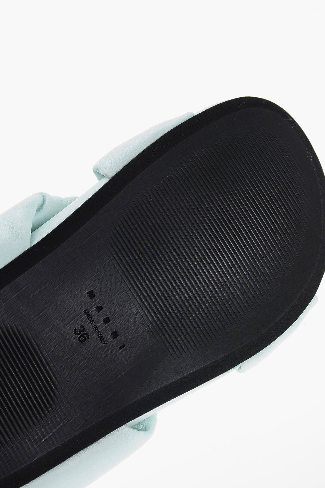 Marni Leather Padded Sliders with Chunky Sole women - Glamood Outlet
