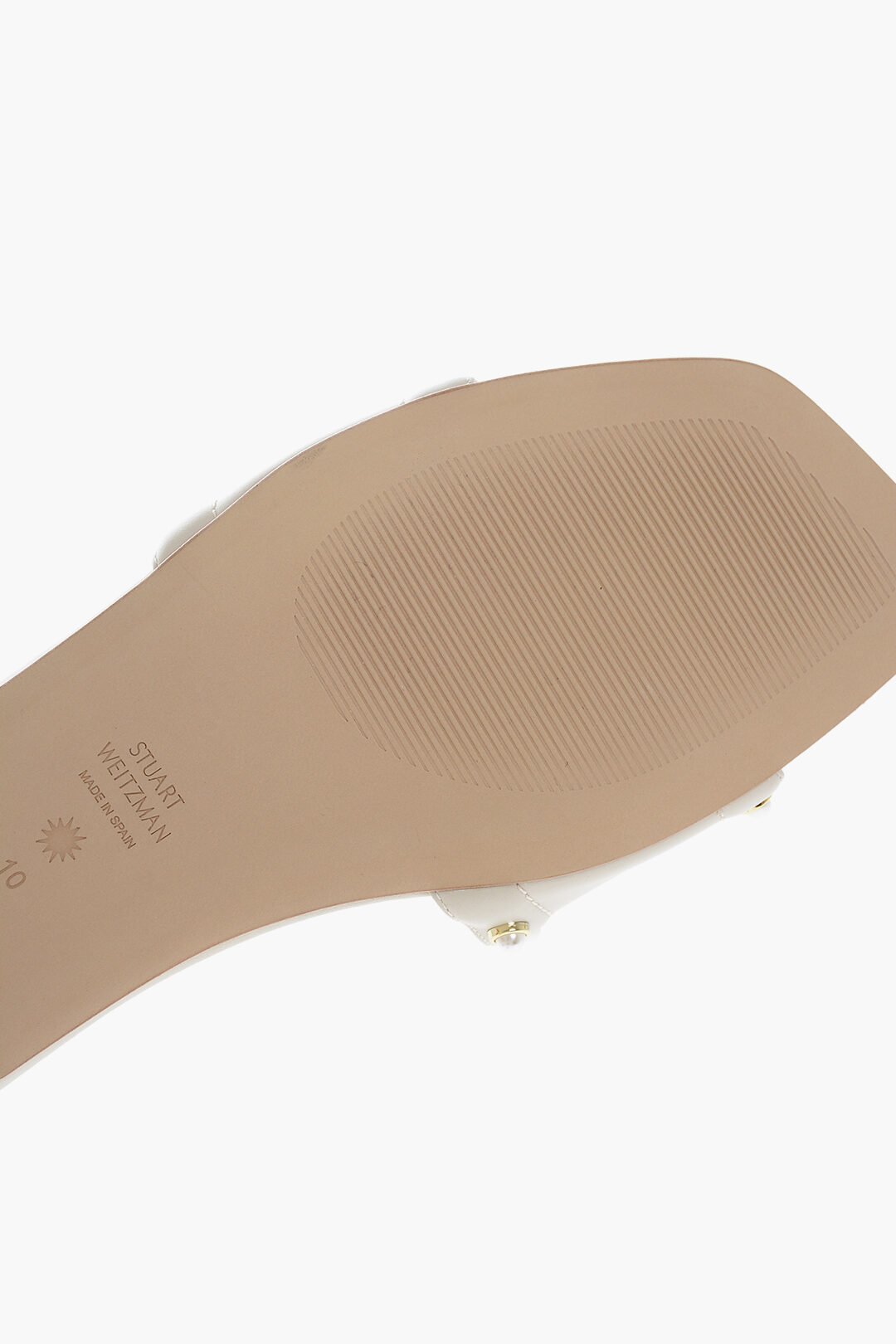 Stuart Weitzman Leather PEARL SLIDE Sliders with Pearl Details women ...