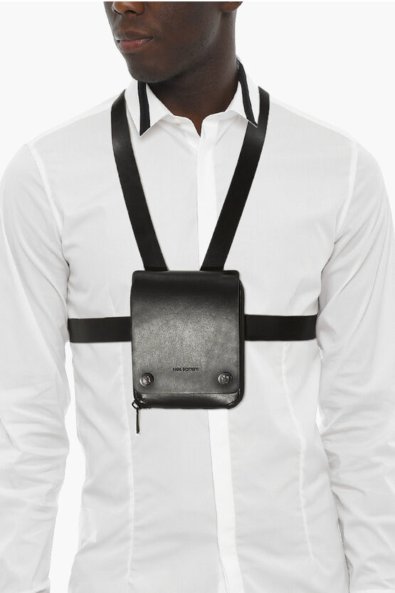 Neil Barrett Leather Pouch with Removable Straps men - Glamood Outlet